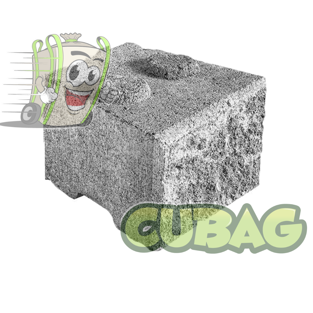 Bowers Ministone Retaining Block Rock Salt 182/132 x 125 x 182mm — Cubag